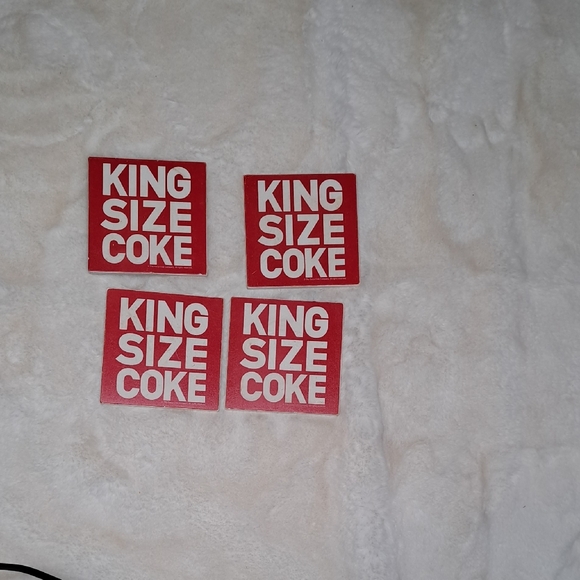 Kitchen | Red King Size Coke Vintage Coasters 4 Pack Set | Poshmark